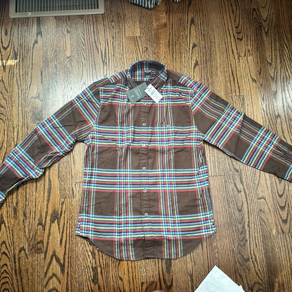 Todd Snyder | Shirts | Todd Snyder Brown Stripe Flannel Button Down ...